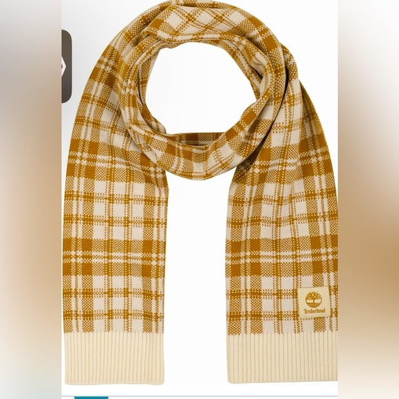 Timberland | Accessories | Timberland Scarf Plaid Tan White Nwt | Poshmark